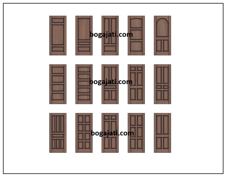 Pintu Panel Solid Kayu - Bahan Kayu Oven Berkualitas